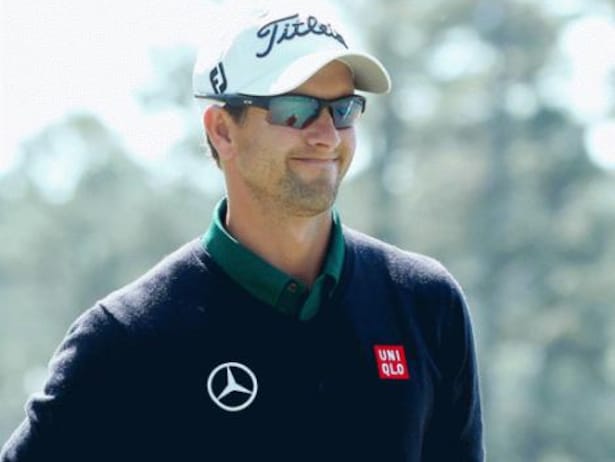 How methodical was Adam Scott's warm-up routine before beginning his ...