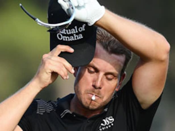 You probably didn't notice. . . Henrik Stenson is getting REALLY close ...