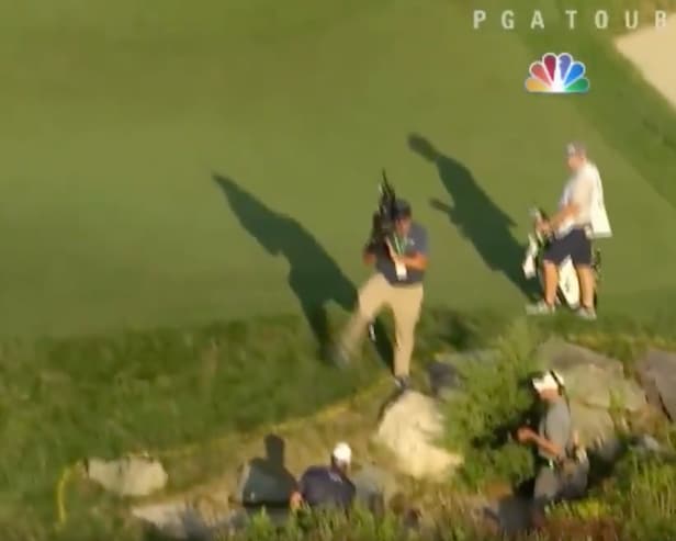 Watch this NBC cameraman show amazing reflexes to avoid getting smacked ...