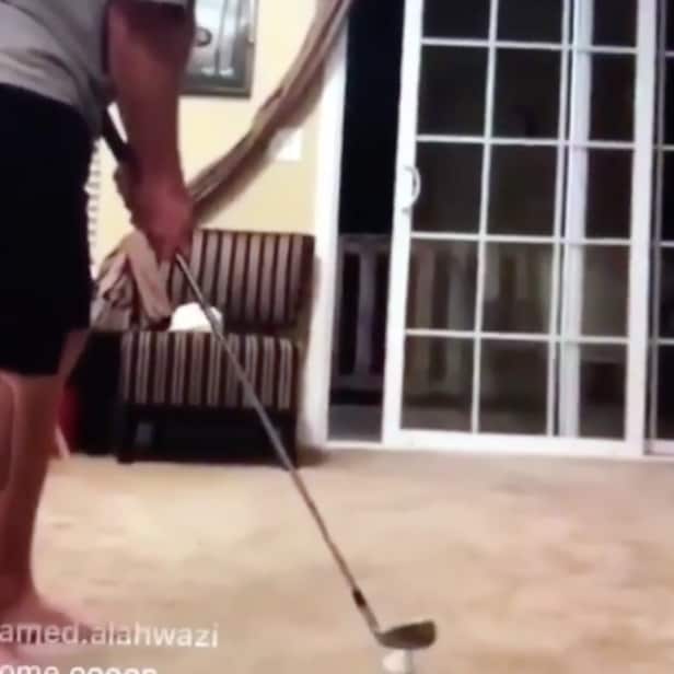 Kids, do NOT try this dangerous indoor trick shot at home | Golf News ...