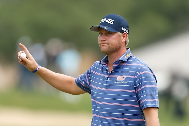 Trey Mullinax shoots course-record 62, trails co-leaders Andrew Landry ...