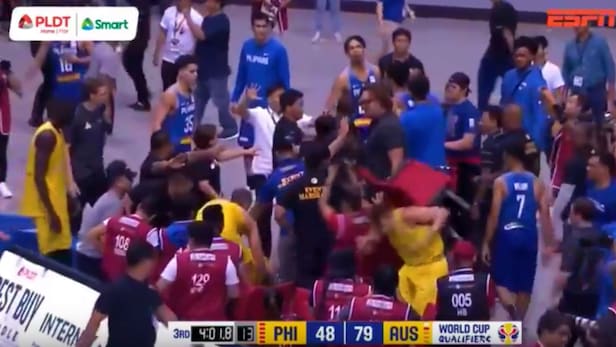 This FIBA basketball fight between the Philippines and Australia turned ...