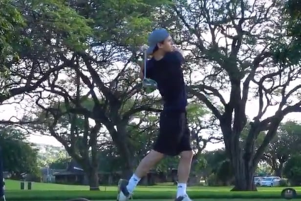 Spider-Man shows off silky swing while playing Sony Open Pro-Am with ...