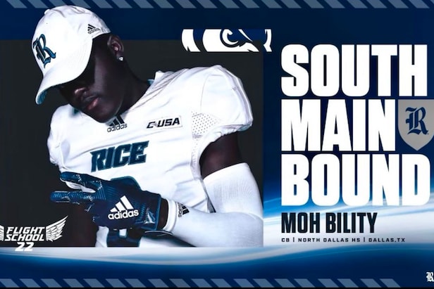 A defensive back named Moh Bility (yes, really) just committed to Rice ...
