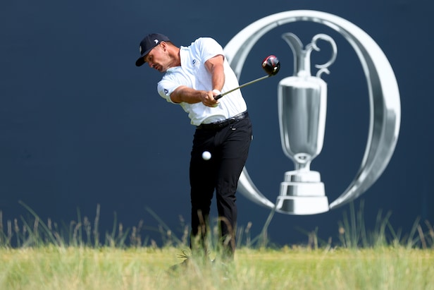 British Open 2023: Bryson DeChambeau drives 366-yard par 4 and makes ...