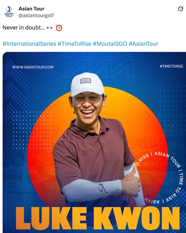 Asian Tour expertly trolls Luke Kwon for completing this simple task ...