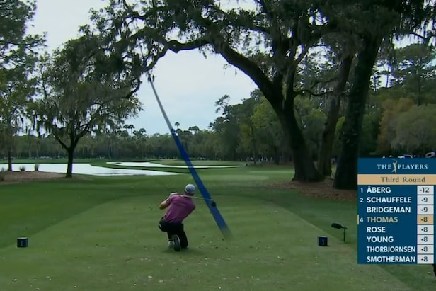 Players 2026: Justin Thomas tripped up by controversial tree, makes ...