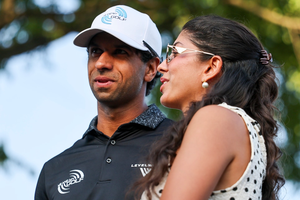 Pga Championship 2026 Watch Aaron Rai S Wife Hit An Absolute Dart At