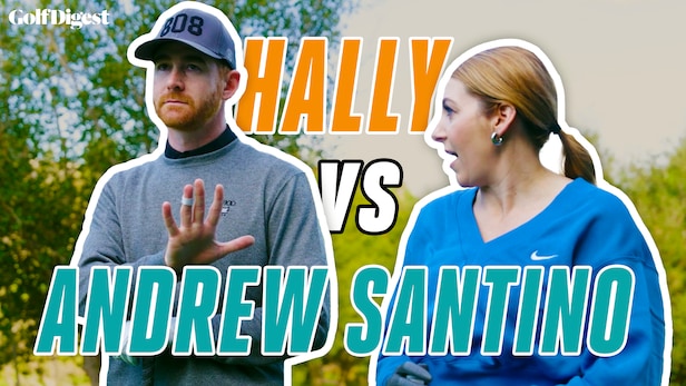 Andrew Santino vs. Hally Leadbetter | On The Tee | GolfDigest.com