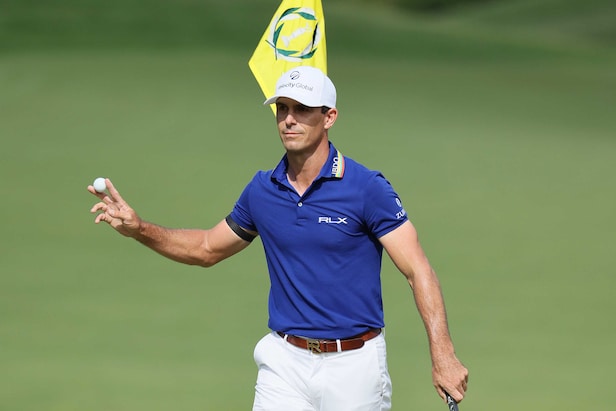 Watch Billy Horschel hole this monster eagle putt and put the Memorial ...