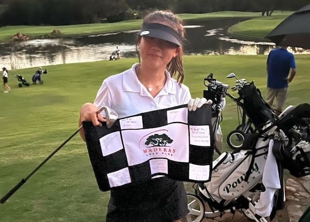 Teen girl makes a hole-in-one in her FIRST EVER 18 holes of golf | Golf ...