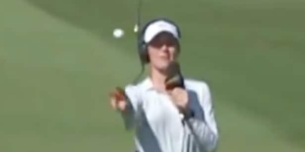 U.S. Women's Amateur reporter tosses ball to test green on live TV ...