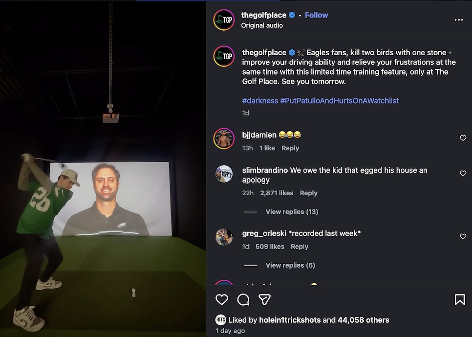 Philadelphia golf simulator space allows angry Eagles fans to blow off ...