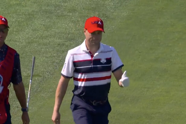 Ryder Cup 2025: Justin Thomas holing out for eagle from the fairway is ...