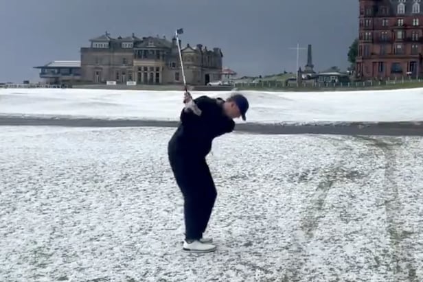 Wild storm turns the Old Course completely white in the middle of June ...
